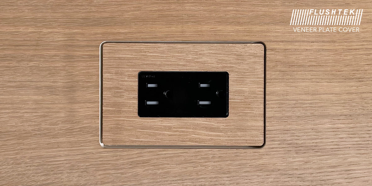Flushtek Wood Veneer Outlet Cover